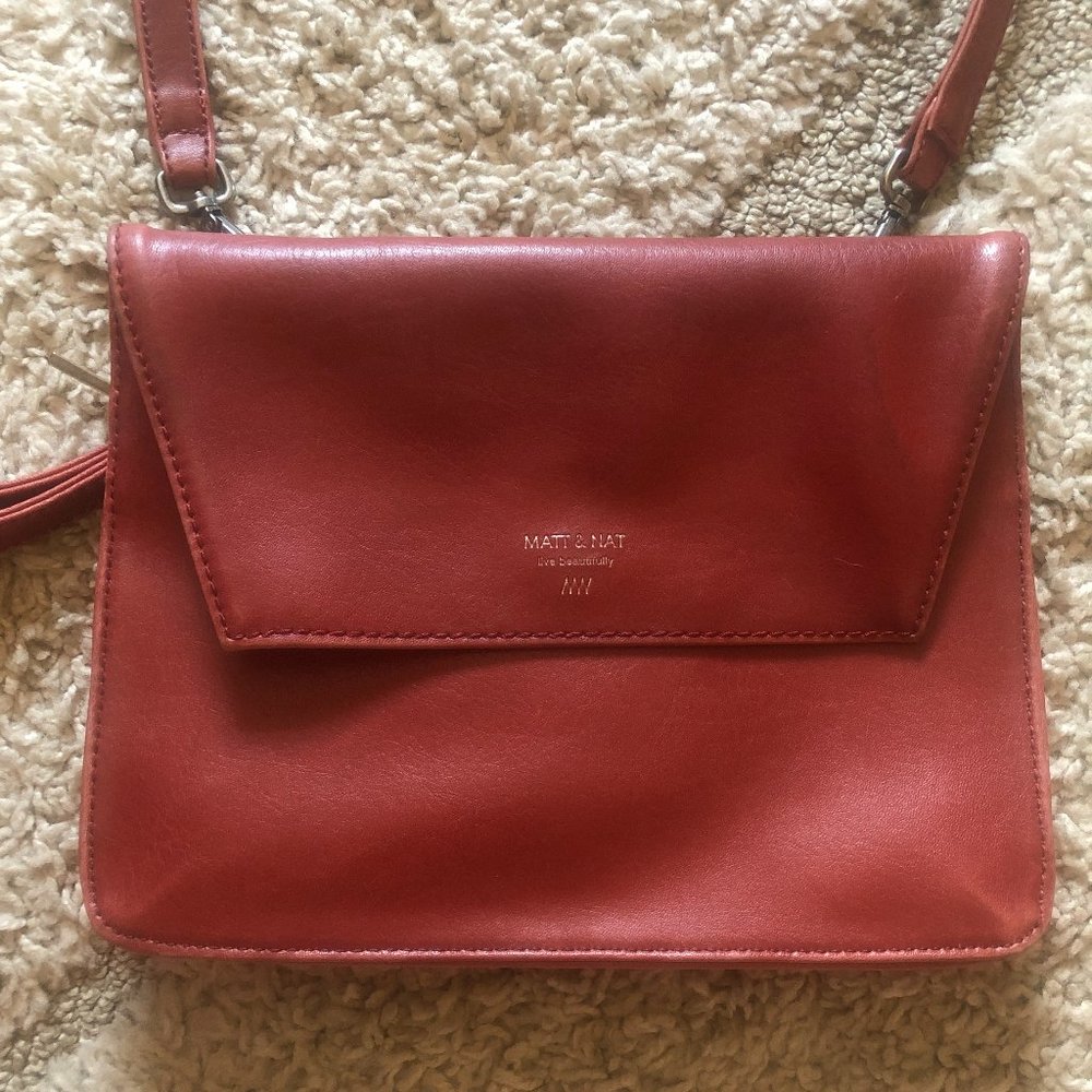 Matt & Nat Brick Red Crossbody Purse - Gem